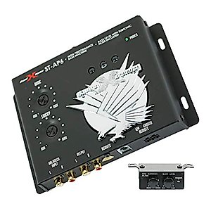 SoundXtreme ST-AP6 1/2 Din Car Audio Digital Processor, 13.5V, Bass Maximizer & Sound Restoration w/Includes a dash mount remote control and Light display, 10.4x2.3 x 8.6 inches