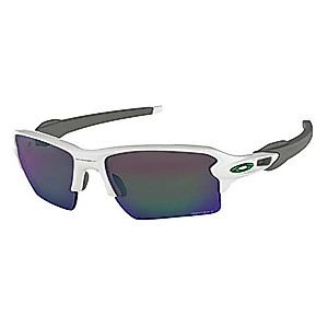 Oakley Flak 2.0 XL OO9188 918892 59M Polished White/Prizm Jade Sunglasses For Men+BUNDLE Accessory Leash Kit + BUNDLE with Designer iWear Complimentary Care Kit