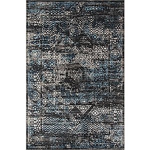 Momeni Rugs Juliet Collection Area Rug, 7'6" x 9'6", Charcoal