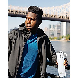 XTYHTX Thermos Bottle Coffee Cup,Vacuum-Insulated Beverage Bottle with Handle,Stainless Steel Thermo Leak-Proof for Coffee, Tea, Water, Hot or Cold, 17oz (White)