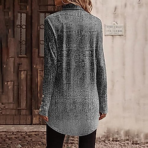Fall Outfits Women Trendy Womens Clothing Women's Fashion Business Casual Women Black Tops for Women Blue Sweatshirt Long Sleeve Summer Tops for Women Maternity Dress Long Sleeve（5-Gray,X-Large）
