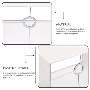 Uonlytech Rectangle Lampshade Linen Lampshade Creative Desktop Lampshade Home Simple Lampshade Decorative Lamp Shade