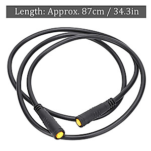 Demeras Cable Connector Conversion Waterproof 3pin Adapter Cable Accessory for Electric Bicycle (Yellow) Accesorios modificados para bicicletas eléctricas