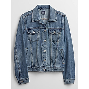GAP womens Icon Denim Jacket, Medium Wash, X-Large US