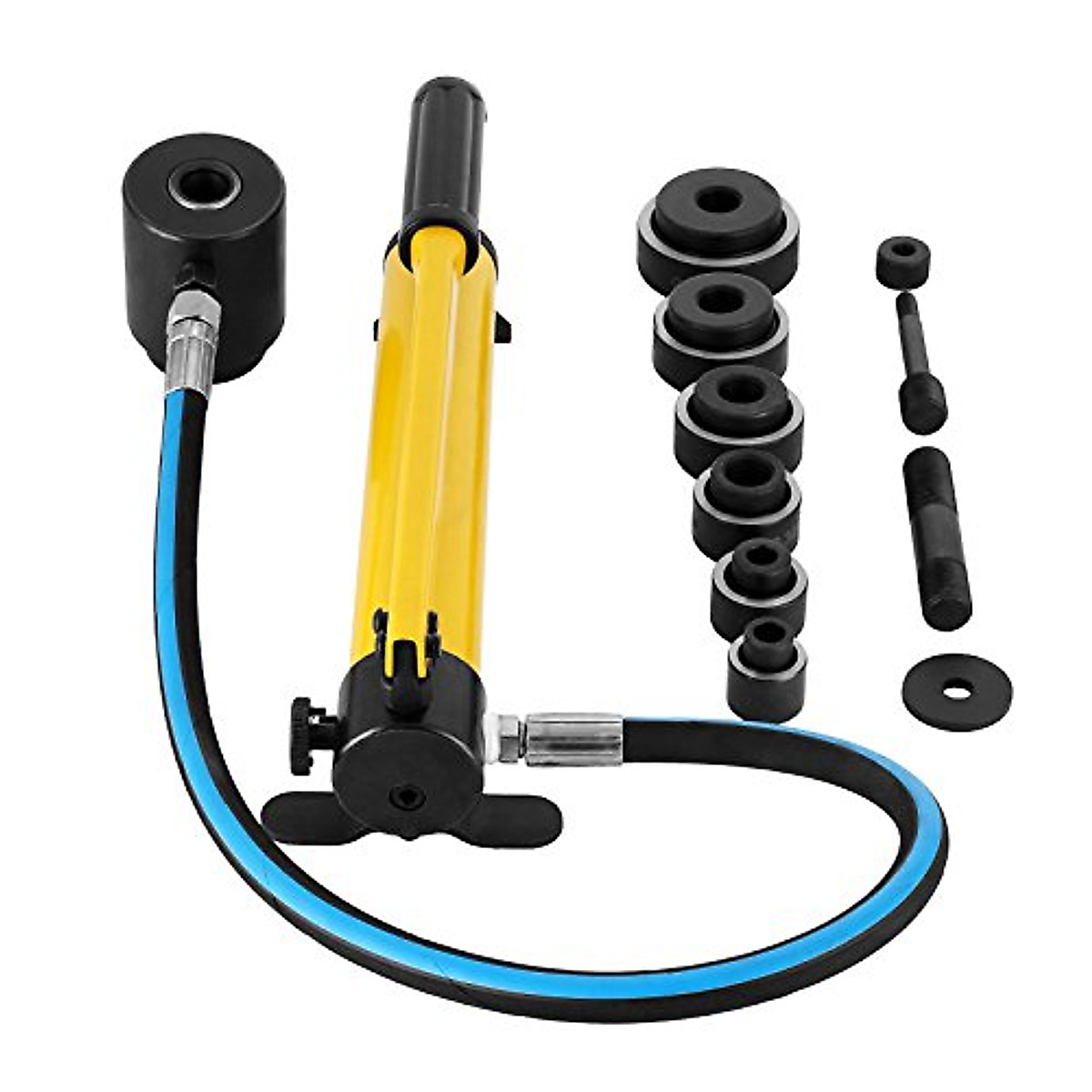 Mophorn 10 Ton 1/2" to 2" Hydraulic Knockout Punch Driver Tool Kit Electrical Conduit Hole Cutter Set KO Tool Kit with 6 Dies Hole Complete Tool (Knockout Punches)