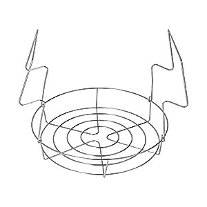 Fdit Stainless Steel Canning Rack, Kitchen Insulated Canning Steam Basket Anti Rust Anti Scalding Foldable Contoured Steel Handles Rack