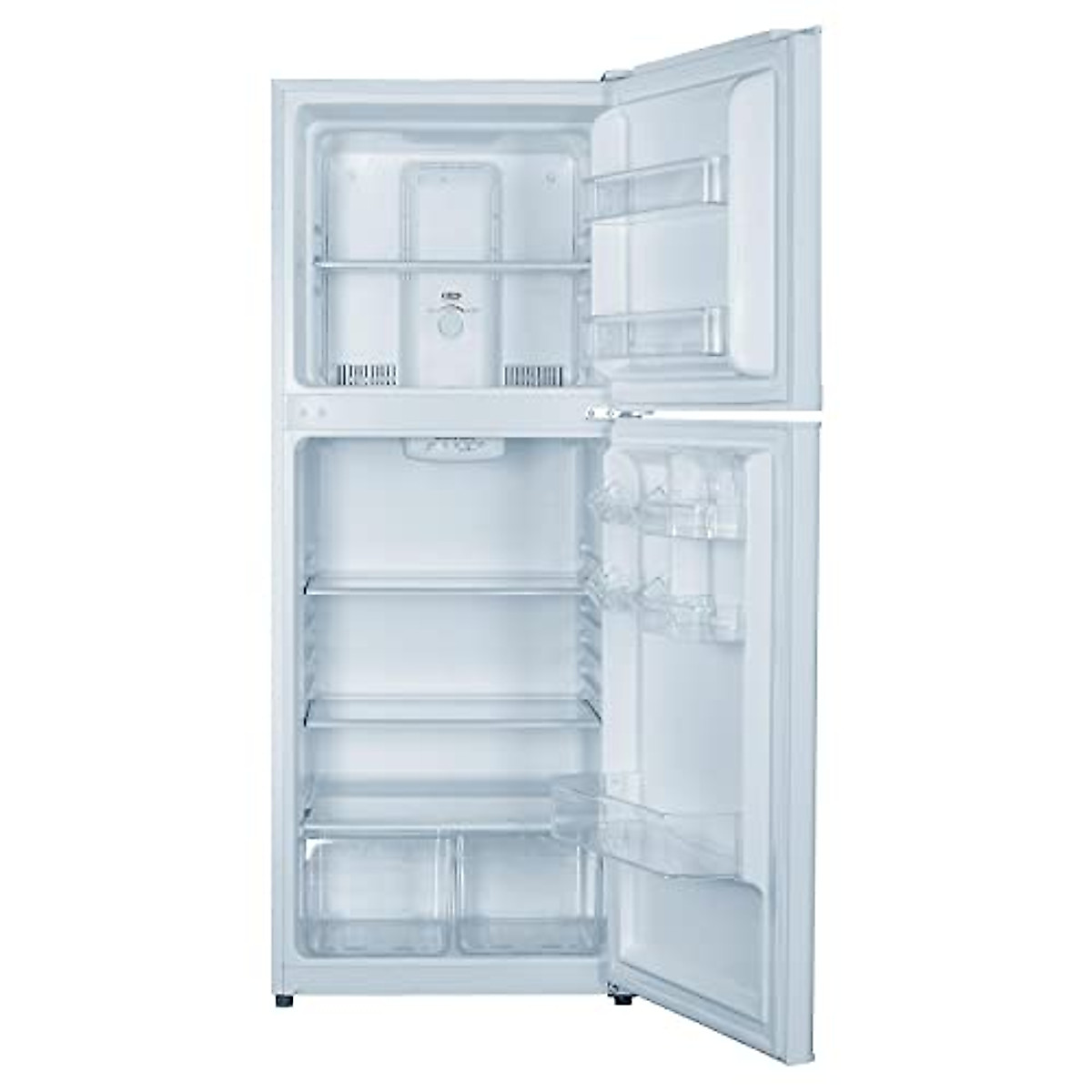 Magic Cool MCR10WI Apartment Refrigerator Freestanding Slim Design Full Fridge with Top Freezer for Condo, House, Small Kitchen Use, White