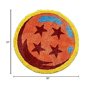 EXIGENT Premium Orange Ball Ultra Soft Anti-Slip Floor Door Mat Rug (OrangeBall)