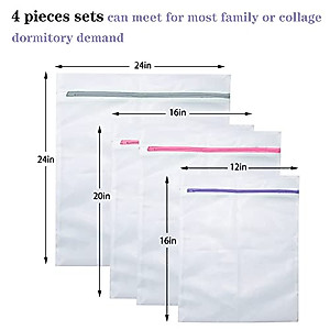 3 Pack Bra Laundry Bag for Washing Machine, 4 Pack Mesh Laundry Bags for Delicates, Liwilong Lingerie Wash Bag, Bra Bag for Washing Machine