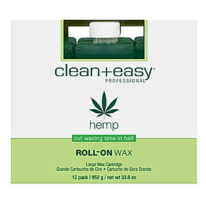 Clean + Easy Roll-On Refill for Large Cartridge, Depilatory Soothing Wax for Leg and Arm Hair Removal, Simple & Easy to Use