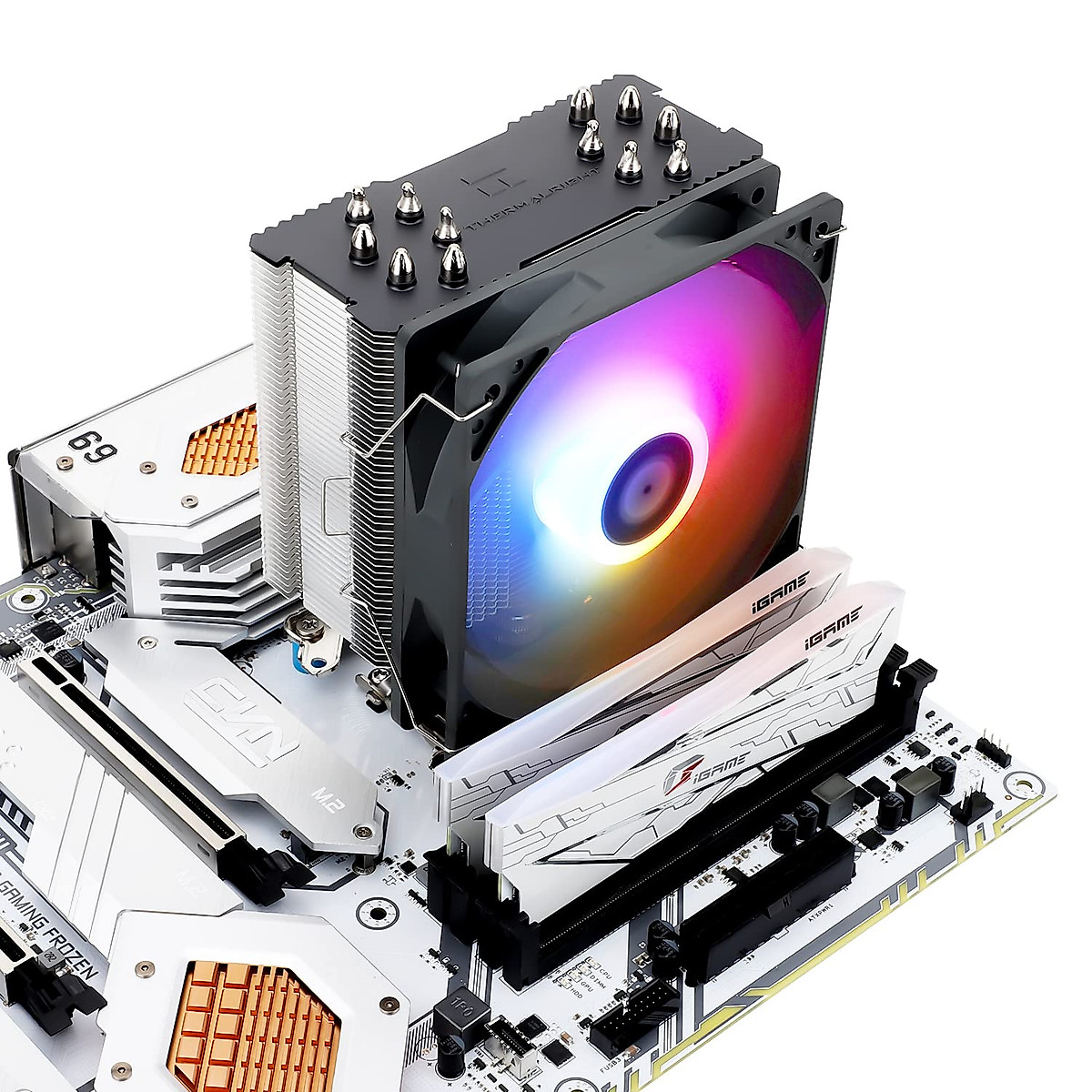 Thermalright BA120 ARGB CPU Air Cooler, 6 Heat Pipes, TL-C12CG-S PWM Quiet Fan CPU Cooler with S-FDB Bearing, for AMD AM4/AM5 Intel LGA1700/1150/1151/1200