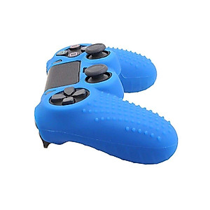 OSTENT 2 x Spot Pattern Silicone Skin Case Cover Pouch for Sony PS4/Slim/Pro Controller Color Blue
