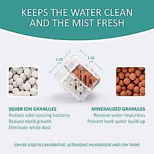 𝟐𝟎𝟐𝟒 𝐂𝐡𝐨𝐢𝐜𝐞* Humidifier Cartridge Cleaner, Universal, Compatible with LEVOIT, Dreo, Vicks and Other, Demineralization Cartridge for Humidifier, Fish Tank & Humidifier Treatment (Pack of 5)