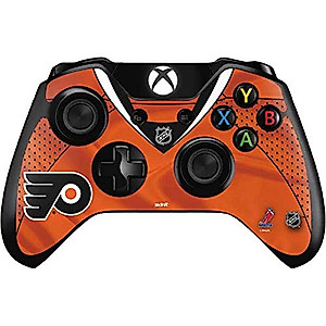 Skinit Decal Gaming Skin Compatible with Xbox One Controller - Officially Licensed NHL Philadelphia Flyers Jersey Design