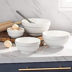 DOWAN Bundle Porcelain Serving Bowls, 64/42/22/12 Ounce
