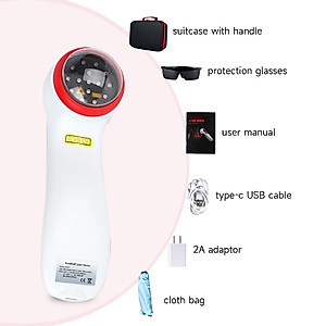 Portable Infra Red Cold Laser Light Therapy Device for Dog Pain Relief 5000mAh Low Level Infrared Laser Therapy Machine Pet 808 650nm Professional Vet LLLT Horse Healing Treatment Home Muscle Relax