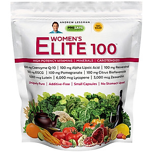 ANDREW LESSMAN Multivitamin - Women's Elite-100 120 Packets – 40+ Potent Nutrients Plus 100mg Each Coenzyme Q10, Alpha Lipoic Acid, Resveratrol, EGCG, Pomegranate, Citrus Bioflavonoids. No Additives