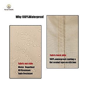 F&J Outdoors Waterproof Patio Chair Cover, Deep Seat Lounge Chair Dining Chair Cover, UV Resistant Eco-Friendly Fabric Outdoor Furniture Cover, 35Wx39Dx35H inch,2Pack