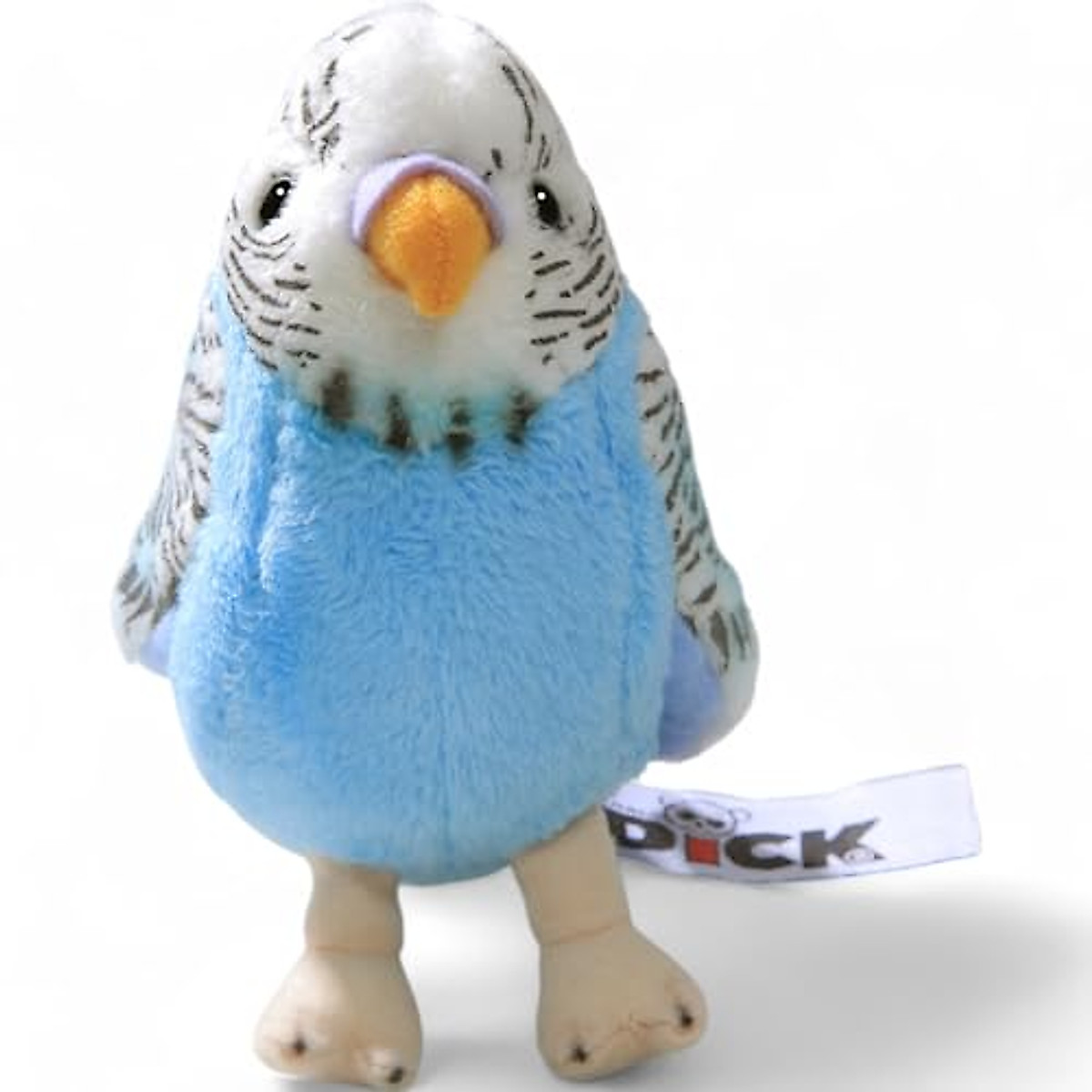 Carl Dick Budgerigar Dark Blue, 5 inches, 13cm, Plush Toy, Soft Toy, Stuffed Animal 2823005