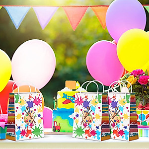 Art Party Bags Paint Art Party Treat Bags Sip and Paint Party Goodies Bags for Paint Splatter Party Decorations supplies(16 Pieces,Bright Style)