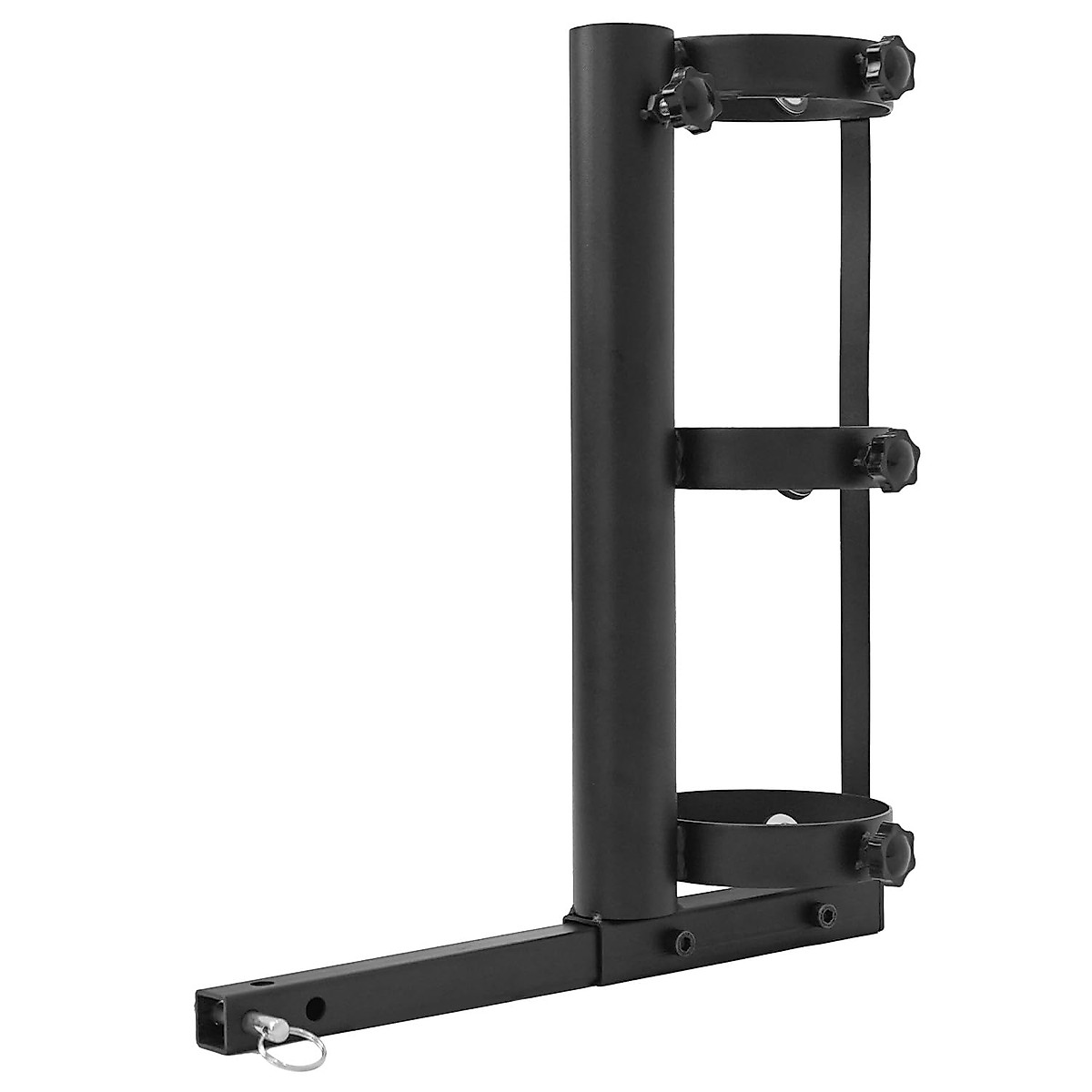 MOOFI Oxygen Tank Holder Cane Holder 2-in-1, Mobility Scooters & Power Chairs Accessories Suitable for Scooters & Power Chairs Equipped with 1" X 1" Hitch Receiver, 18.9" x 6" x 17.6"