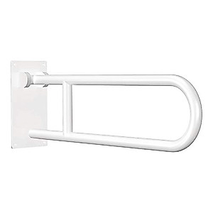Moen R8960FDW Bathroom Safety 30-Inch Flip-Up Screw-In Bath Safety Screw-In Bathroom Grab Bar, Glacier White