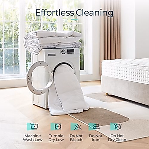 LINSY LIVING Twin Mattress Topper, Pillow Top Mattress Topper Twin with Extra Thick Down Alternative Quilted, Soft Breathable Mattress Pad Cover with 8"-12" Deep Pocket, Twin Size