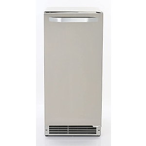 Maxx Ice MIM25CO, Shallow Depth Outdoor Built-in Undercounter Ice Maker, 25 lbs, in Stainless Steel
