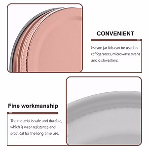 BESTonZON 12pcs Sturdy Mason Jar Covers Multipurpose Reusable Canning Lids for Leakproof Sealing Convenient Jar Covers for Home Canning and Preservation