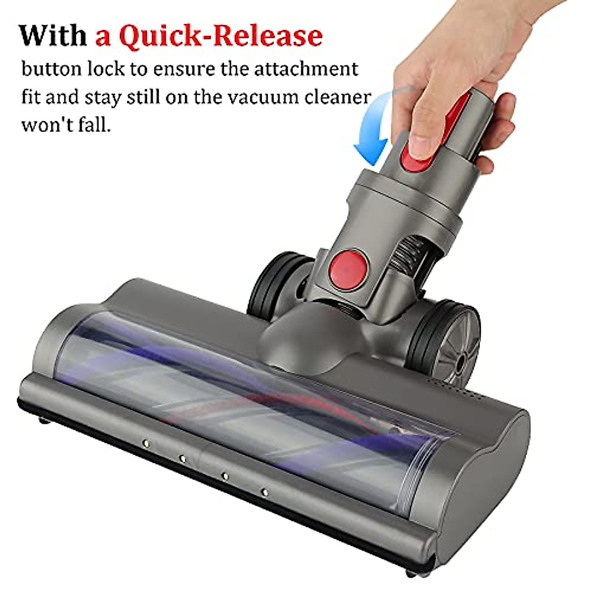 Ninthseason Quick-Release Direct Drive Cleaner Head Turbine Floor Tool for Dyson V15 V11 V10 V8 V7 Cordless Vacuum Cleaner for carpets and hard floors