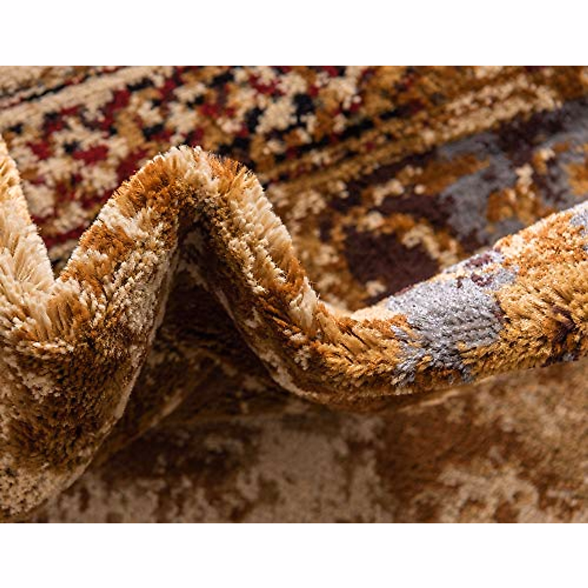 Unique Loom Barista Collection Area Rug - Arusha (7' 10" x 10' Rectangle, Beige/ Black)