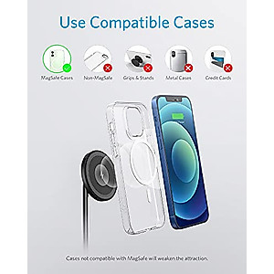 Anker Wireless Charging Stand, PowerWave 2-in-1 Magnetic Stand Lite with USB-C Cable, for iPhone 14/14 Pro/14 Plus/14 Pro Max/13/13 Pro /13 Pro Max, AirPods 2/Pro (No AC Adapter)
