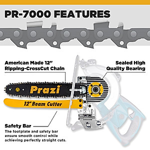 Prazi 12" Beam Cutter Attachment for Circular Saws – for 7-1/4"-8-1/2" WormDrive Saws – American Owned Company – Increase Cut Depth from 2-1/2” to 12”