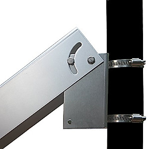 Solar Panel Pole Mount Kit Single Arm Pole-Wall Mounting Brackets Support Solar Panels from 5W to 50W