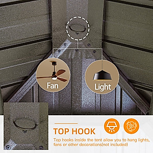 Domi Hardtop Gazebo 10x12ft Outdoor Pergola Metal Gazebos Backyard Pavilion Aluminum Roof Canopy with Mosquito Netting and Curtains for Patio,Garden,Lawn(Brown)