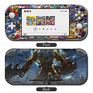 Custom Sticker Skin Compatible with Nintendo Switch & lite Edition Decal Protective Full Set Cover Game Console & Joy Cons Wrap Controller Accessories CGgame Brand Anime Movie Singer (for Switch lite)