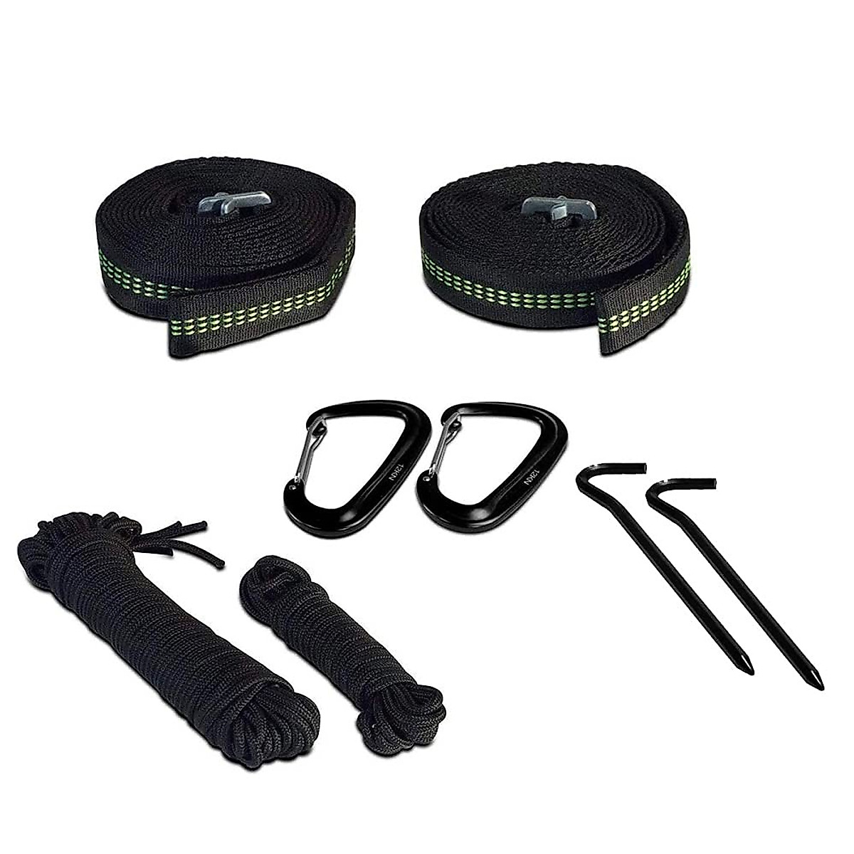 Oak Creek Camping Hammock and Accessories. Complete Package with Mosquito Bug Net, Rain Fly, Tree Straps. Great for Hiking, Backpacking, and Travel. Weighs Only 4 Pounds. Carbon Gray.