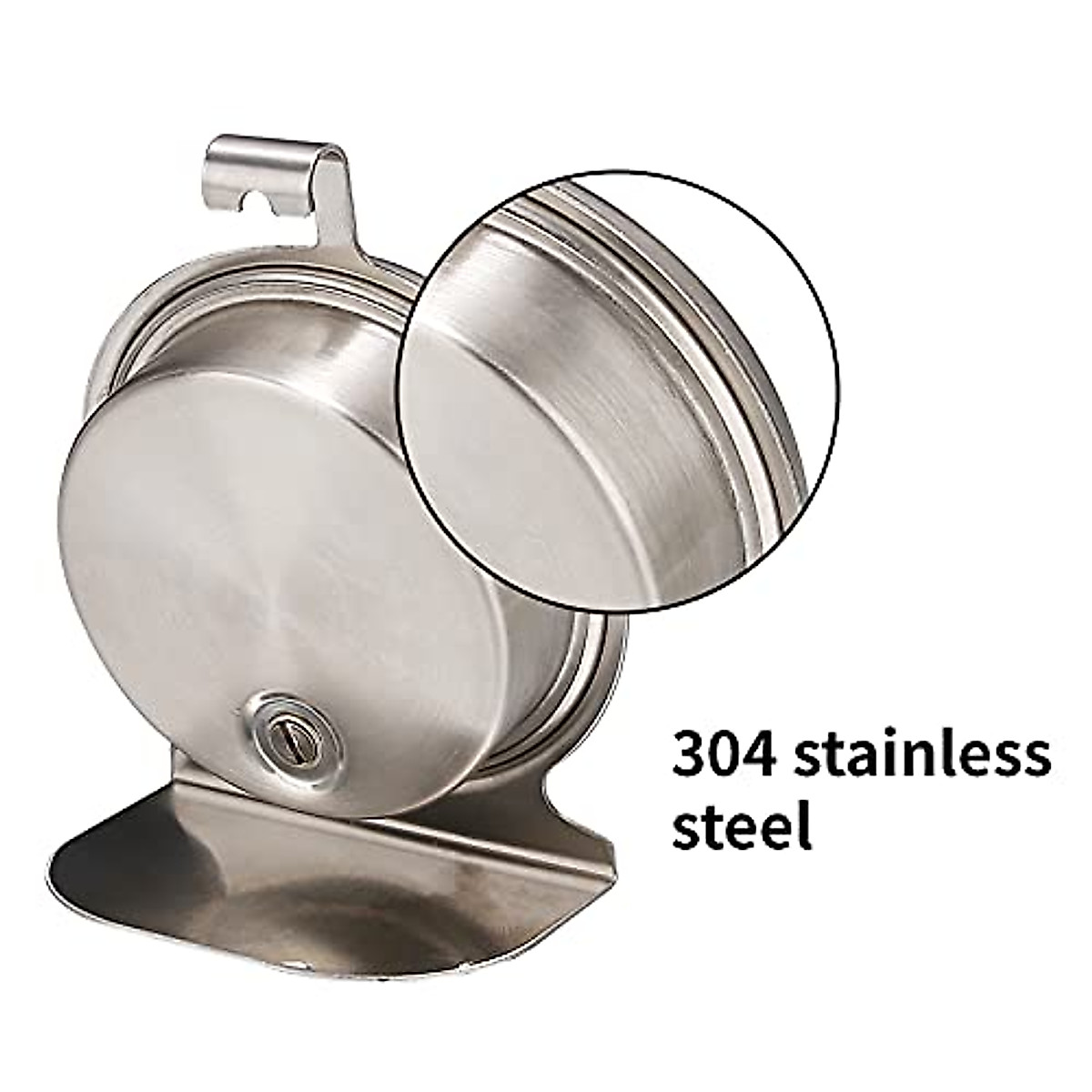 MEASUREMAN Oven Thermometer 70mm Dial Size, Heavy Duty 304 Stainless Steel Case and Fringe, with Hook, 100-550F/C, 2.5% Accuracy, Blow-Out at Back