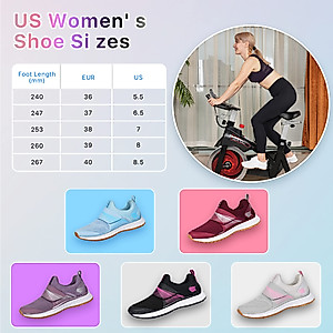 Pairobin Cycling Shoes Women's Indoor Cycling Shoes - Outdoor Cycling Shoes Comfortable and Breathable - Compatible with SPD Cleats Black