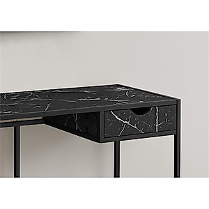 UrbanPro Computer Desk Home Office Laptop 42" L Work Metal Black Marble Look