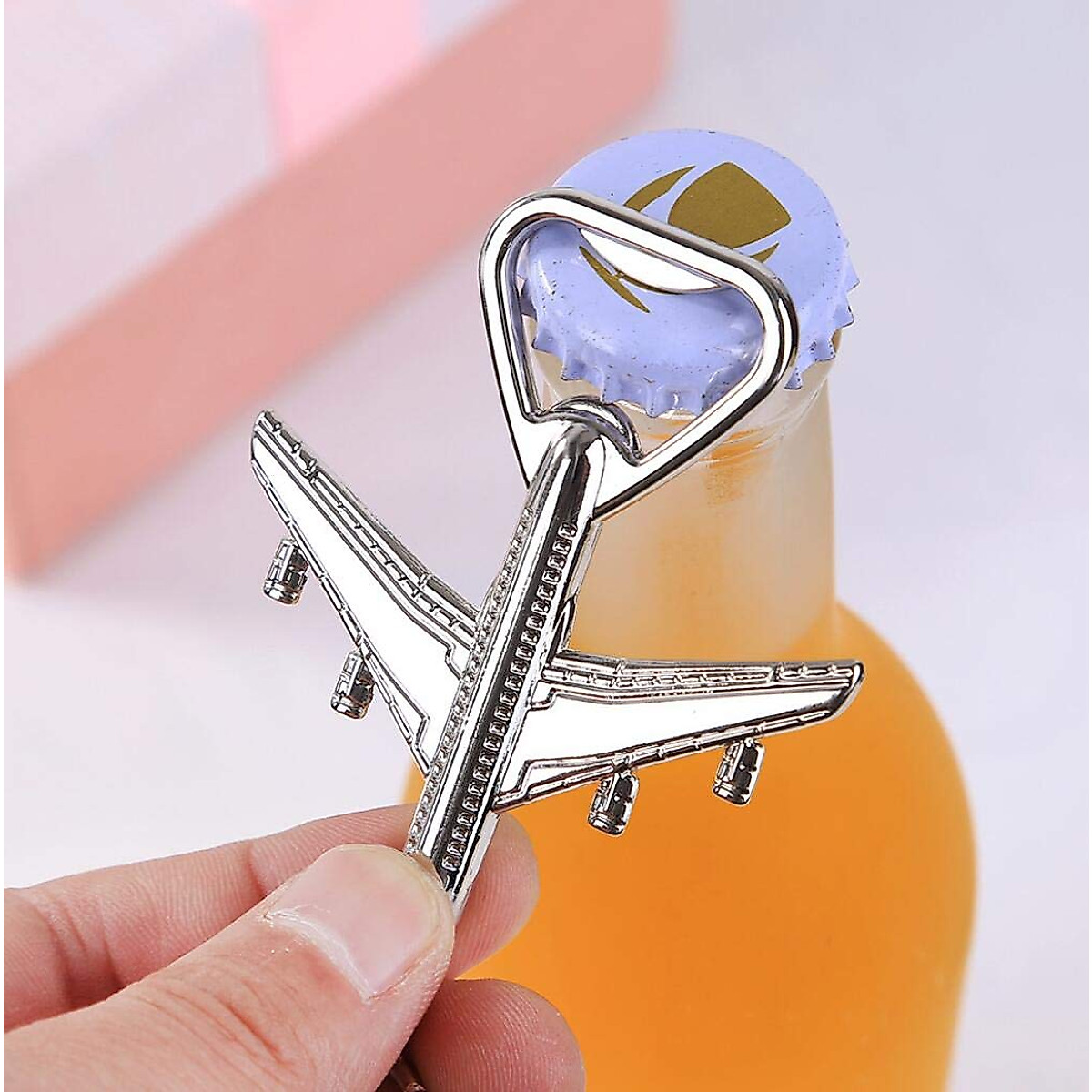 50pcs Silver Airplane Bottle Opener Aircraft keyring For Wedding Party Favor