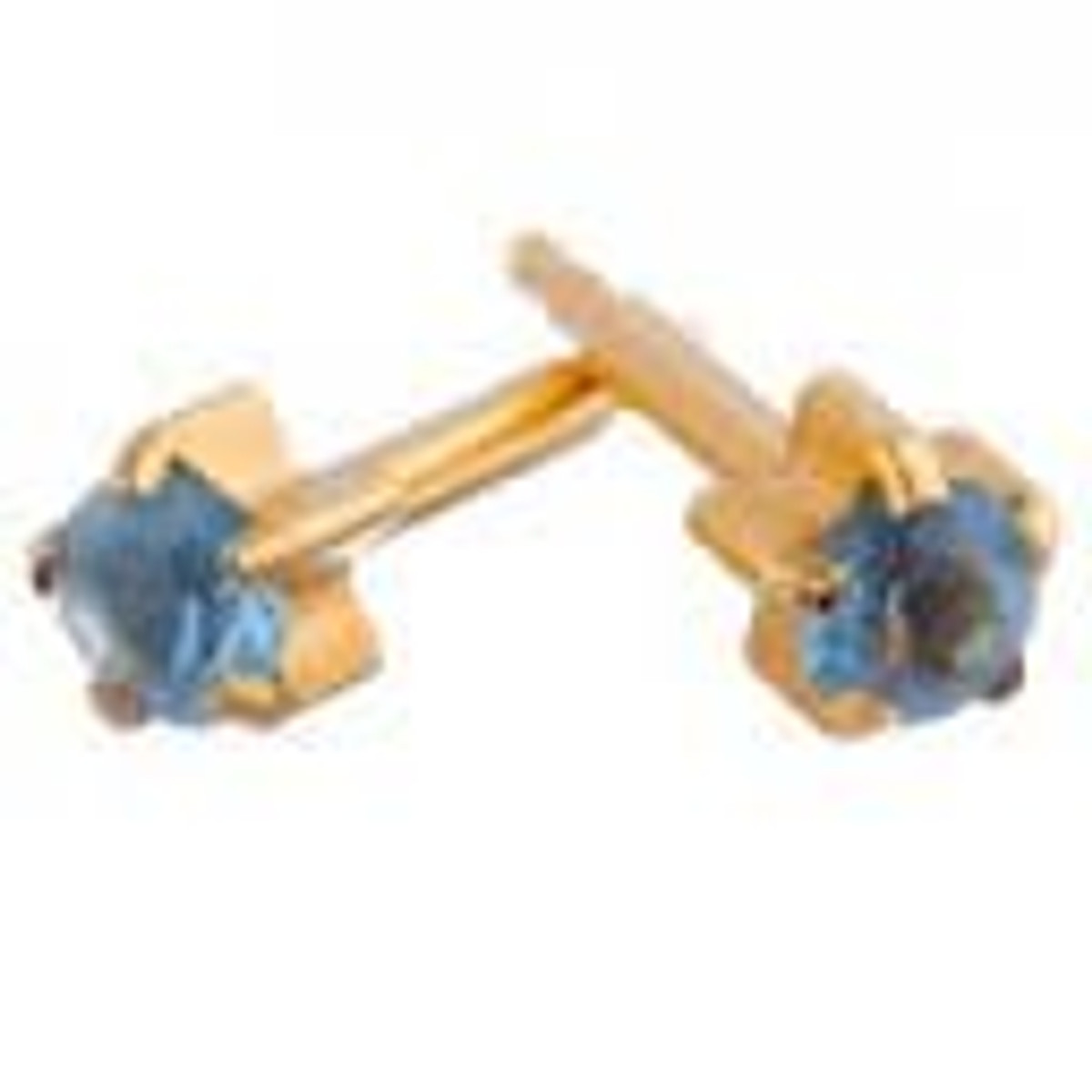 Studex 24K Plated Surgical Steel 3mm Regular Size Ear Piercing Earrings Studs in Prong Style Setting, 12 Pair Mixed Colors Yellow Metal