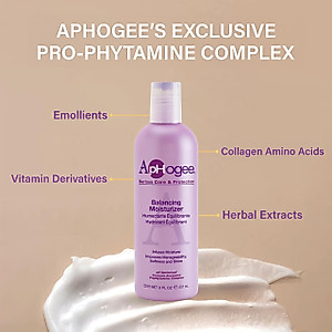Aphogee Serious Hair Care Double Bundle (Twostep Protein Treatment 4 Fl Oz and Balancing Moisturizer 8 Fl Oz)