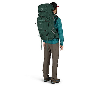 Osprey Aether Plus 70L Men's Backpacking Backpack, Axo Green, S/M