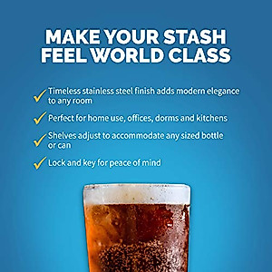 NewAir Beverage Refrigerator Cooler with 90 Can Capacity - Mini Bar Beer Fridge with Right Hinge Glass Door - Cools to 34F - AB-850B - Black