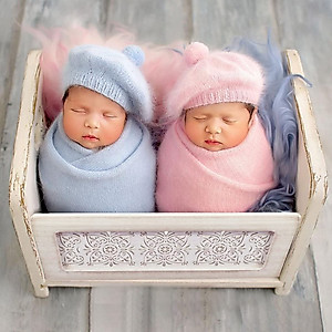 Yarstar Retro Newborn Photography Props Bed with Box White Hollow Carved Pattern Wooden Baby Photography Props Doll Bed Baby Photography Accessories Wooden Mini Doll Bed