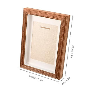BCOATH Medal Storage Box Picture Frames Display Cabinet Table Top Display Case Display Shelf Photo Frame Display Shelves Badge Picture Holder Photo Display Frame Race Medal Display Wood