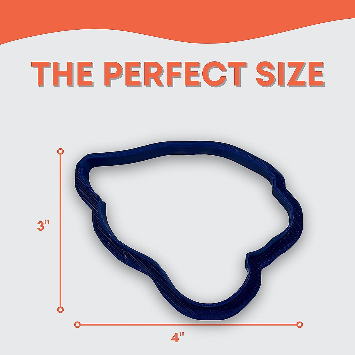 Jaguar Head Cookie Cutter with Easy to Push Design, for Baby Showers, Work Events, and Birthday Celebrations (4 inch)