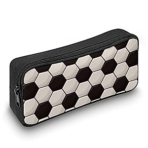 Football Soccer Design Pencil Case Makeup Bag Big Capacity Pouch Organizer for Office College