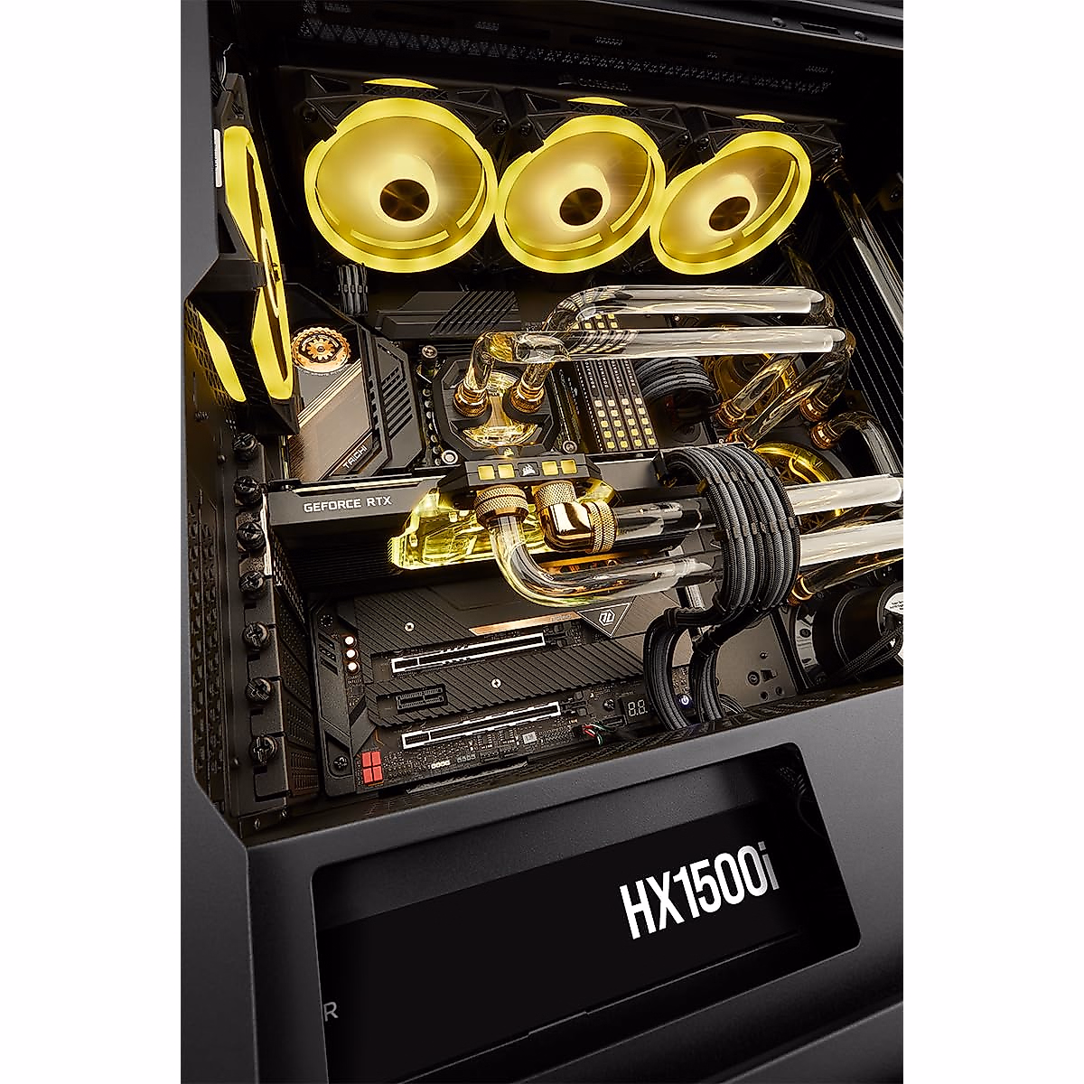 Corsair HX1500i, HXi Series, 80 PLUS Platinum Fully Modular Ultra-Low Noise ATX Digital Power Supply (Triple EPS12V Connectors, 140mm Fluid Dynamic Bearing Fan, Zero RPM Fan Mode) Black